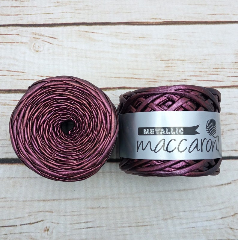 Metallic Yarn Glossing Yarn Maccaroni Yarn Crochet Metallic - Etsy