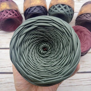 Metallic Yarn Glossing Yarn Leather Look Tshirt Yarn - Etsy