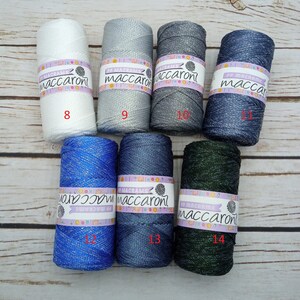 Maccaroni pp macrame yarn Polyester glitter rope Macrame cord | Etsy