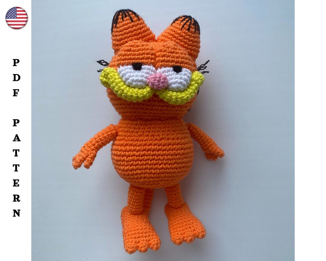 Garfield, Crochet Cat, Amigurumi Toy, Crochet Pattern - Etsy