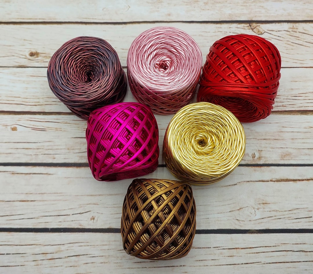 Gold Metallic Yarn Rose Metallic Yarn Glossing Yarn Premium Tshirt Yarn ...