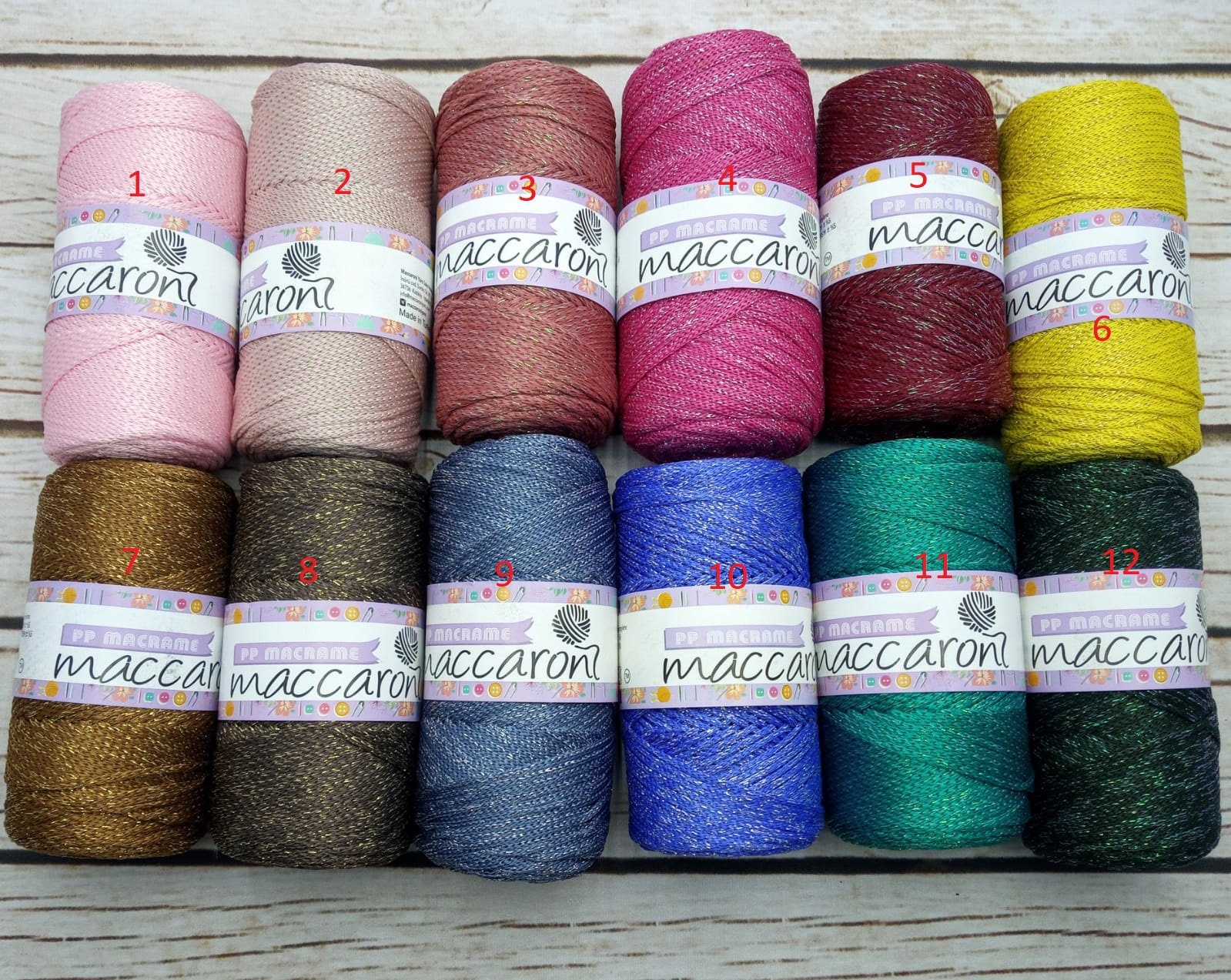 Maccaroni pp macrame yarn Polyester glitter rope Macrame cord | Etsy