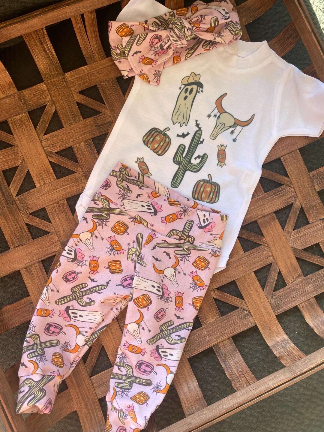 Halloween Leggings Set: Jack-o'-lantern, Ghosts, Pumpkin Patch - Etsy