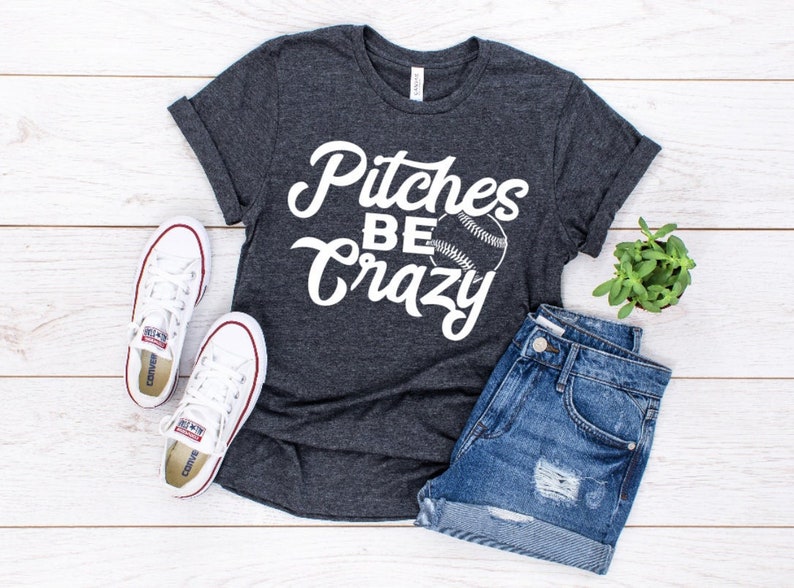 Pitches Be Crazy Shirt Personalized Baseball Shirt Softball - Etsy
