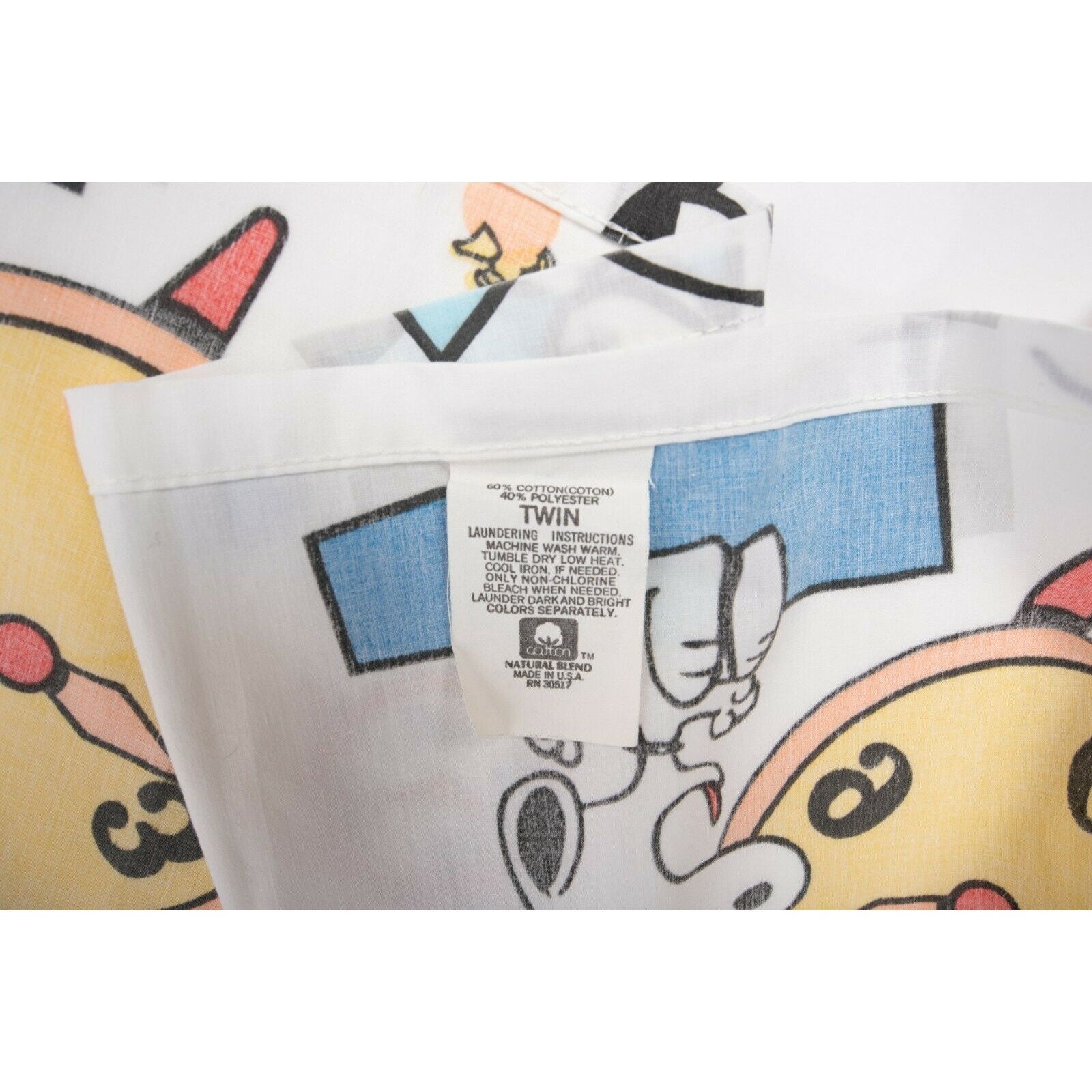 Vtg 60s Peanuts Twin Flat Sheet Snoopy Woodstock Bedtime Alarm - Etsy
