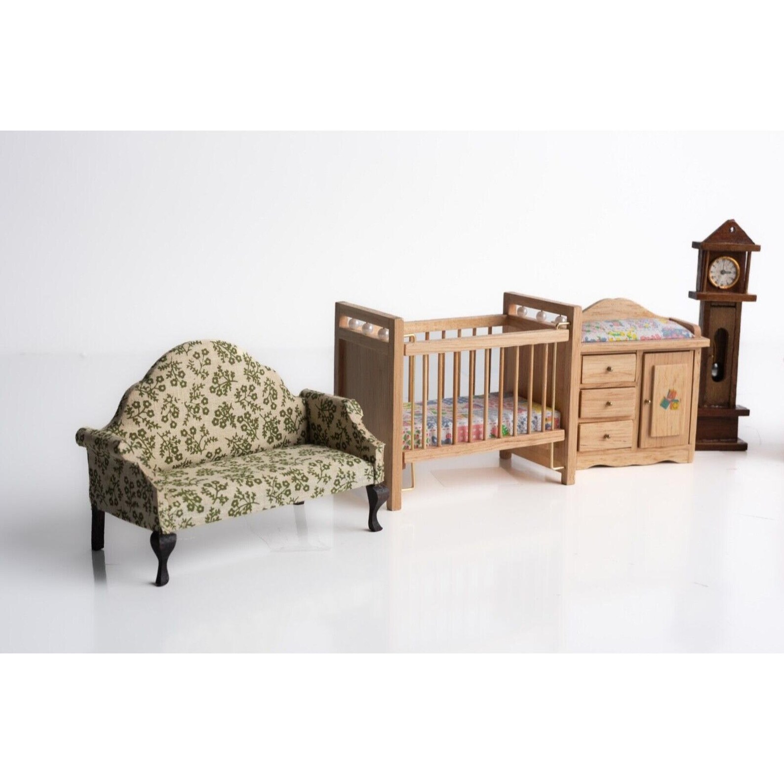 Vintage Prince Classics Mini Doll House Furniture Set of 6 Clock Crib ...