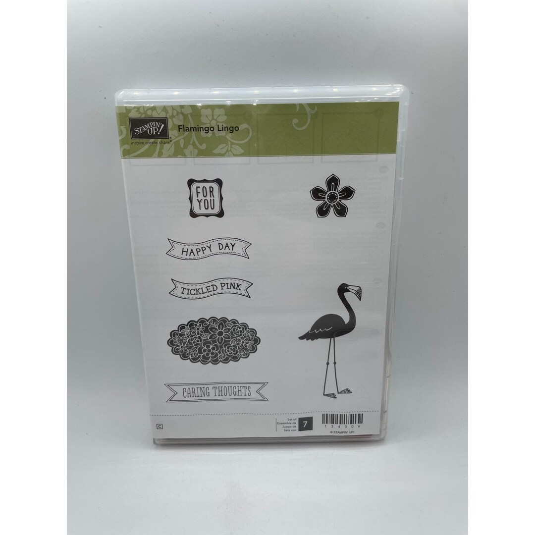Stampin up Flamingo Lingo Set of 7 Tickled Pink Happy Day - Etsy