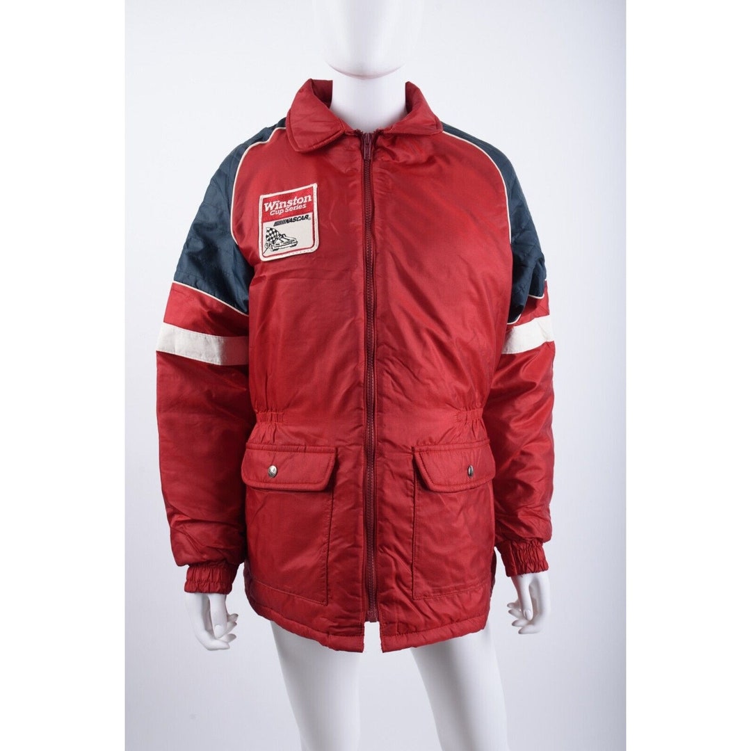 Vintage Winston Cup Series Mens Jacket Coat Parka Size S Red Nascar ...