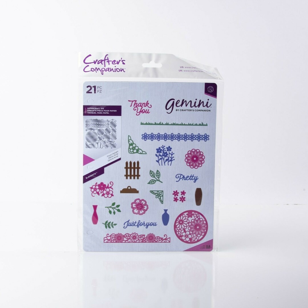 Crafter's Companion Gemini Papercraft Die Floral Delight 21 Pc Flowers ...