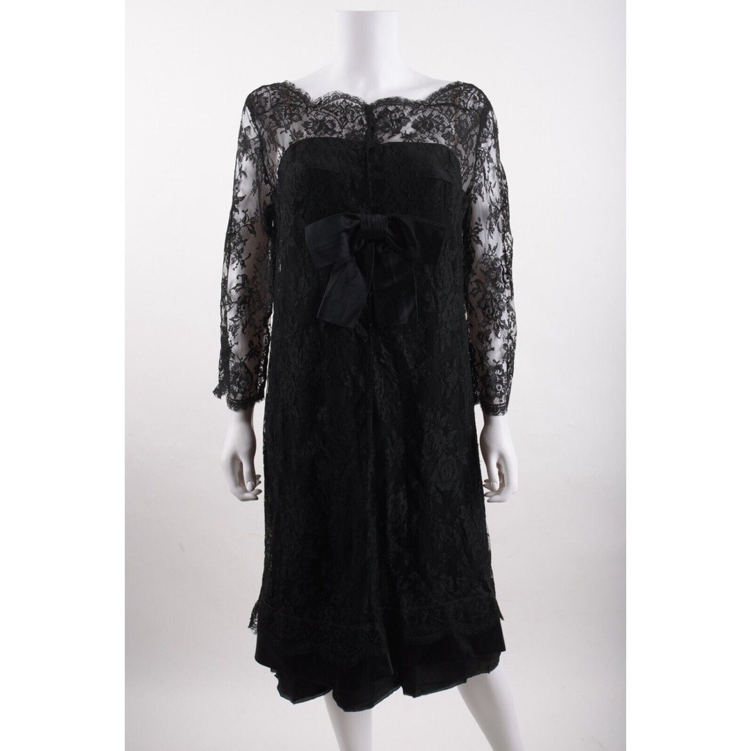 Vintage Harvey Berin Karen Stark Womans Lace Dress Black 50s 60s Party ...