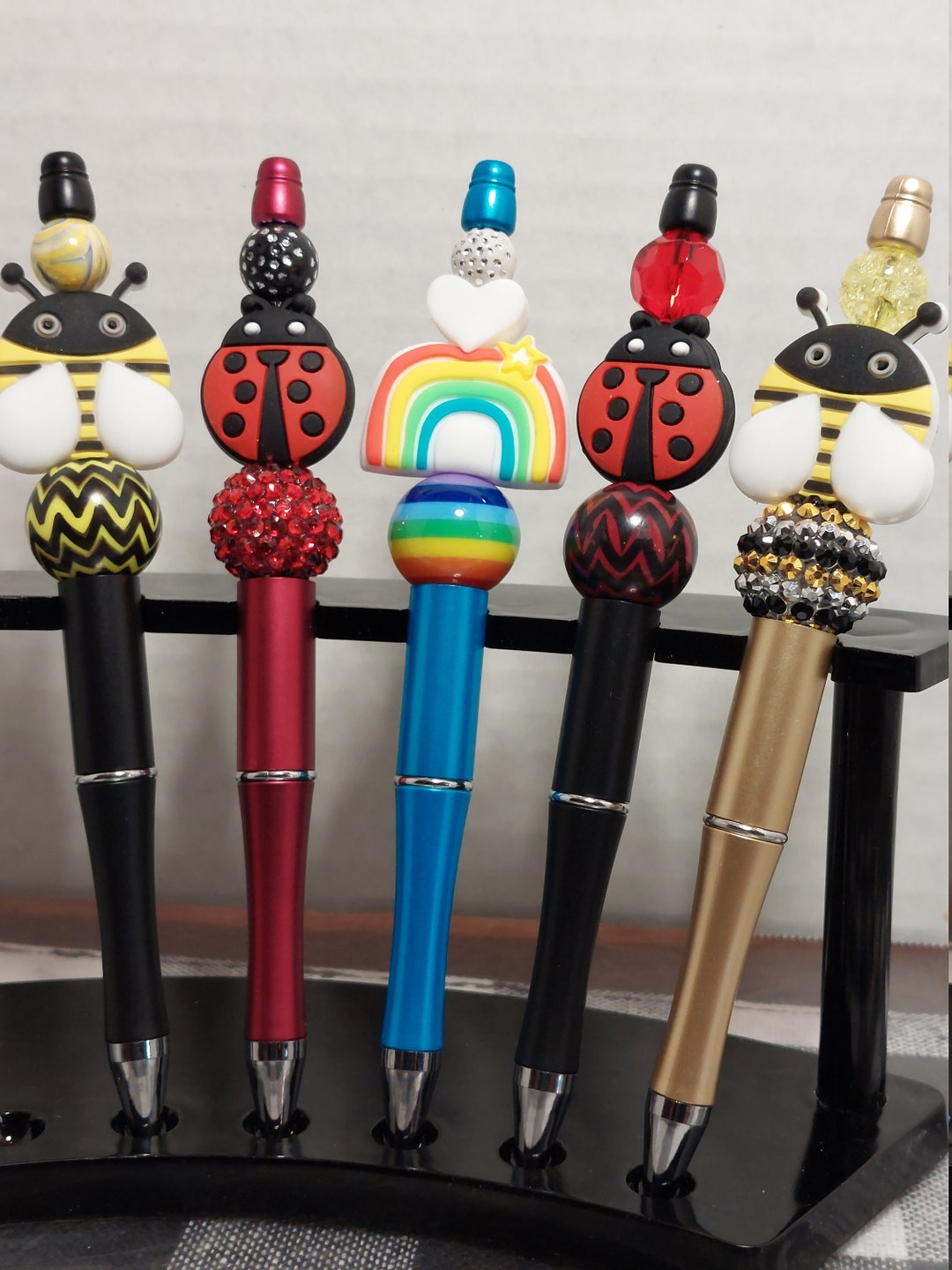 Novelty Beaded Pens, Ladybug, Bumblebee, Rainbow - Etsy
