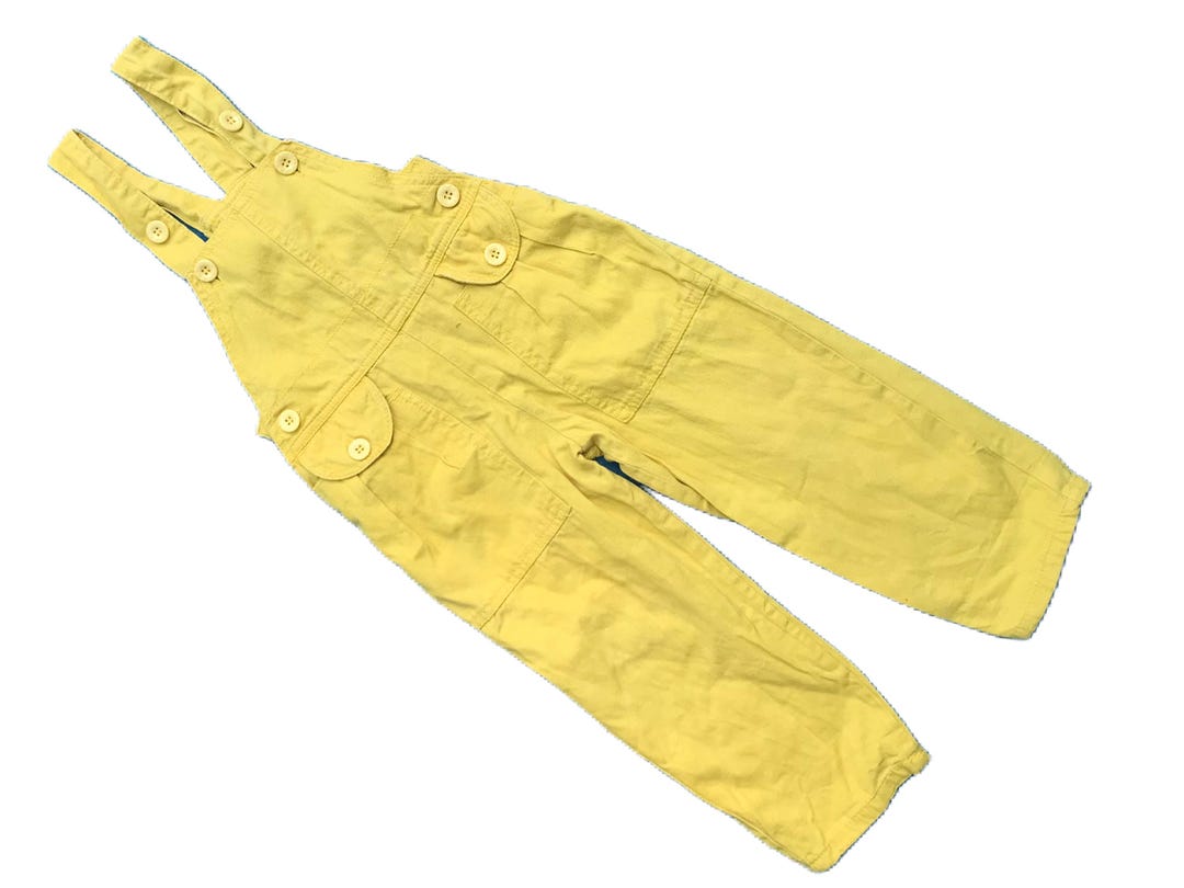 Vintage 1980s Bright Yellow Overalls Dungarees 18-24 Months Boy Girl - Etsy