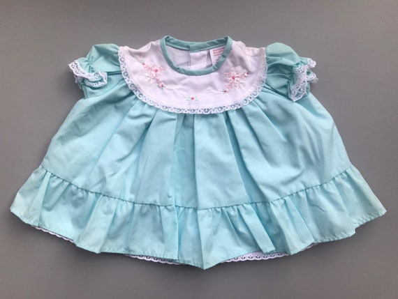 Vintage Mint Green Pastel Bib Collar Baby Girl Dress 3-6 - Etsy