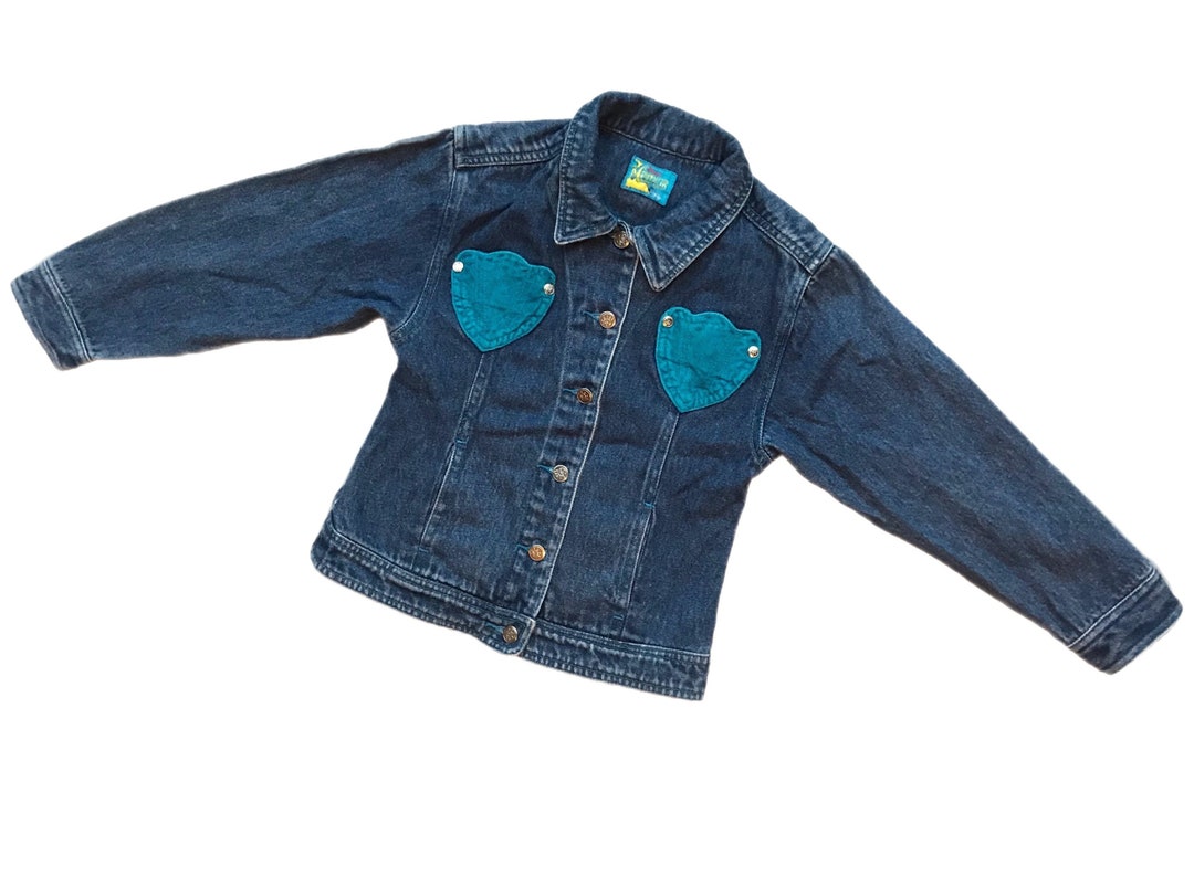 Vintage Disney Little Mermaid Denim Jacket Girl 5-6 Years 1980s Retro ...