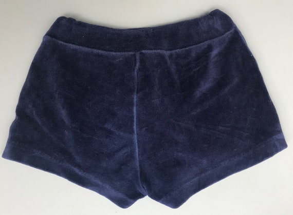 Vintage velour shorts 4 5 6 years girl boy navy blue … - Gem