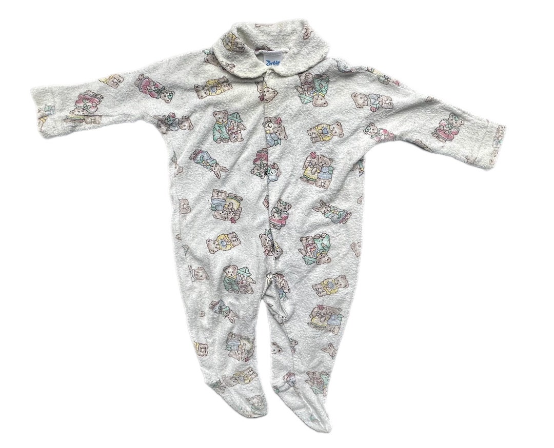 Vintage Baby Girl 3-6 Months Terry Towelling Playsuit Pastel 1980s ...