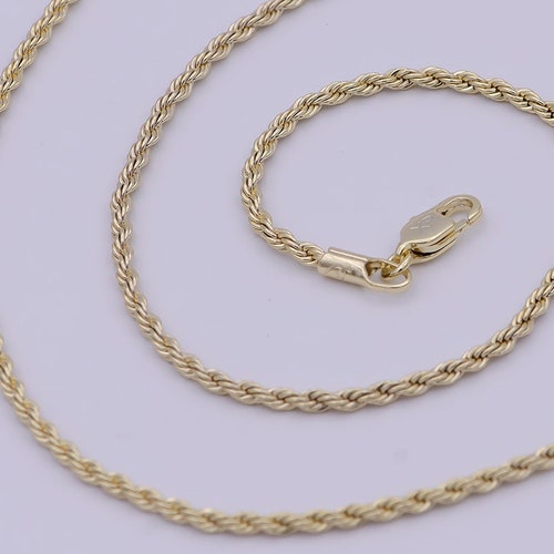 Twisted Rope Chain Necklace 14K Gold Filled Necklace Chain - Etsy