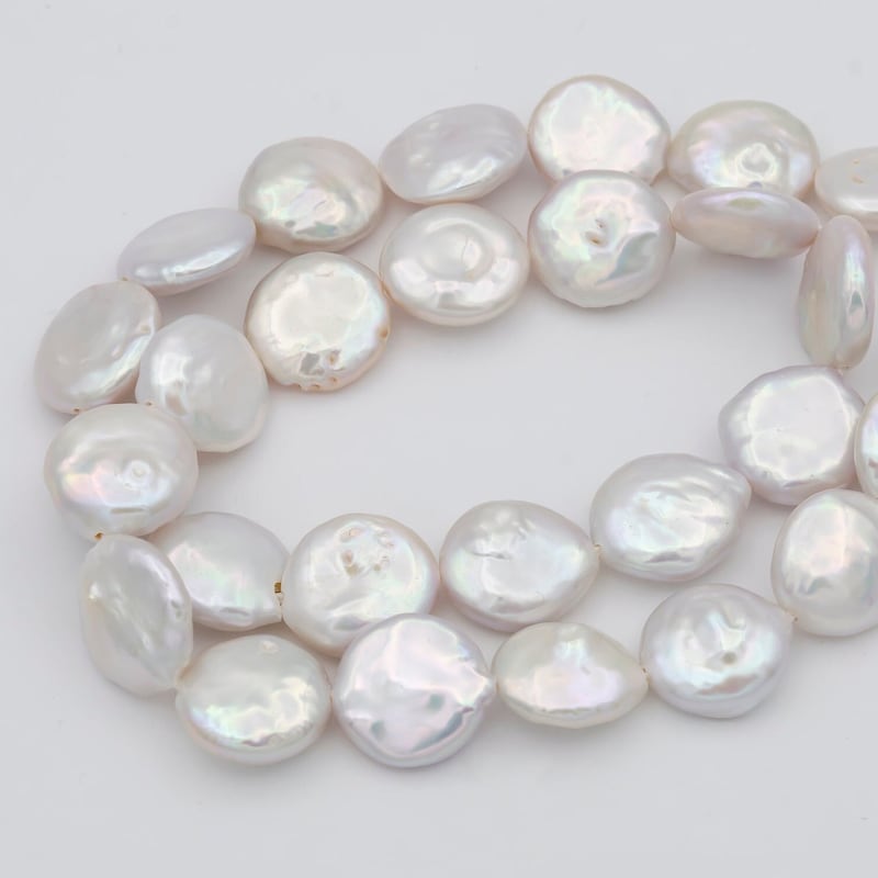Flat Pearl Beads - Etsy