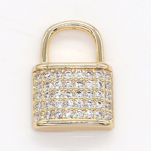 Pave Lock Charm - Etsy