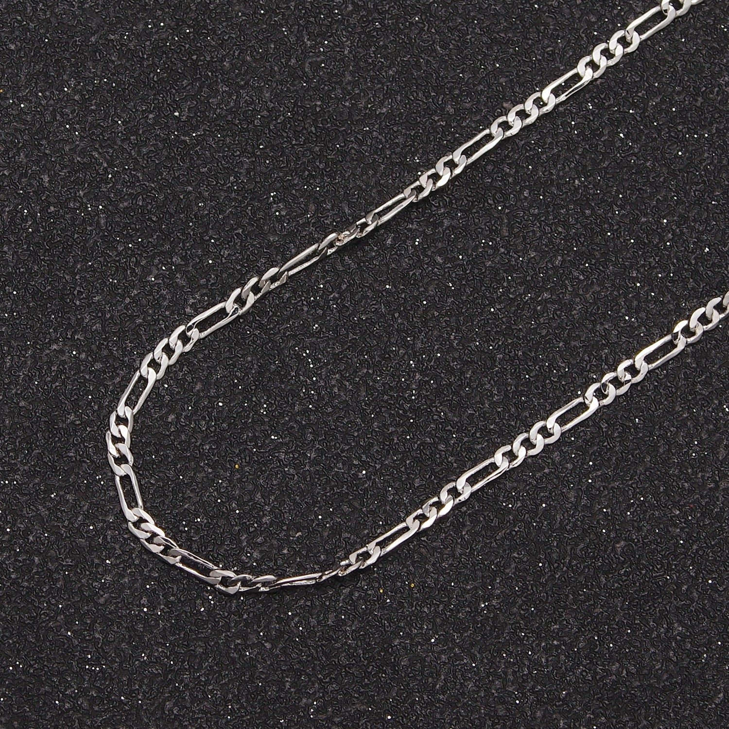 24K Gold Filled Flat Figaro Chain by Yard 2mm Width Chain in - Etsy
