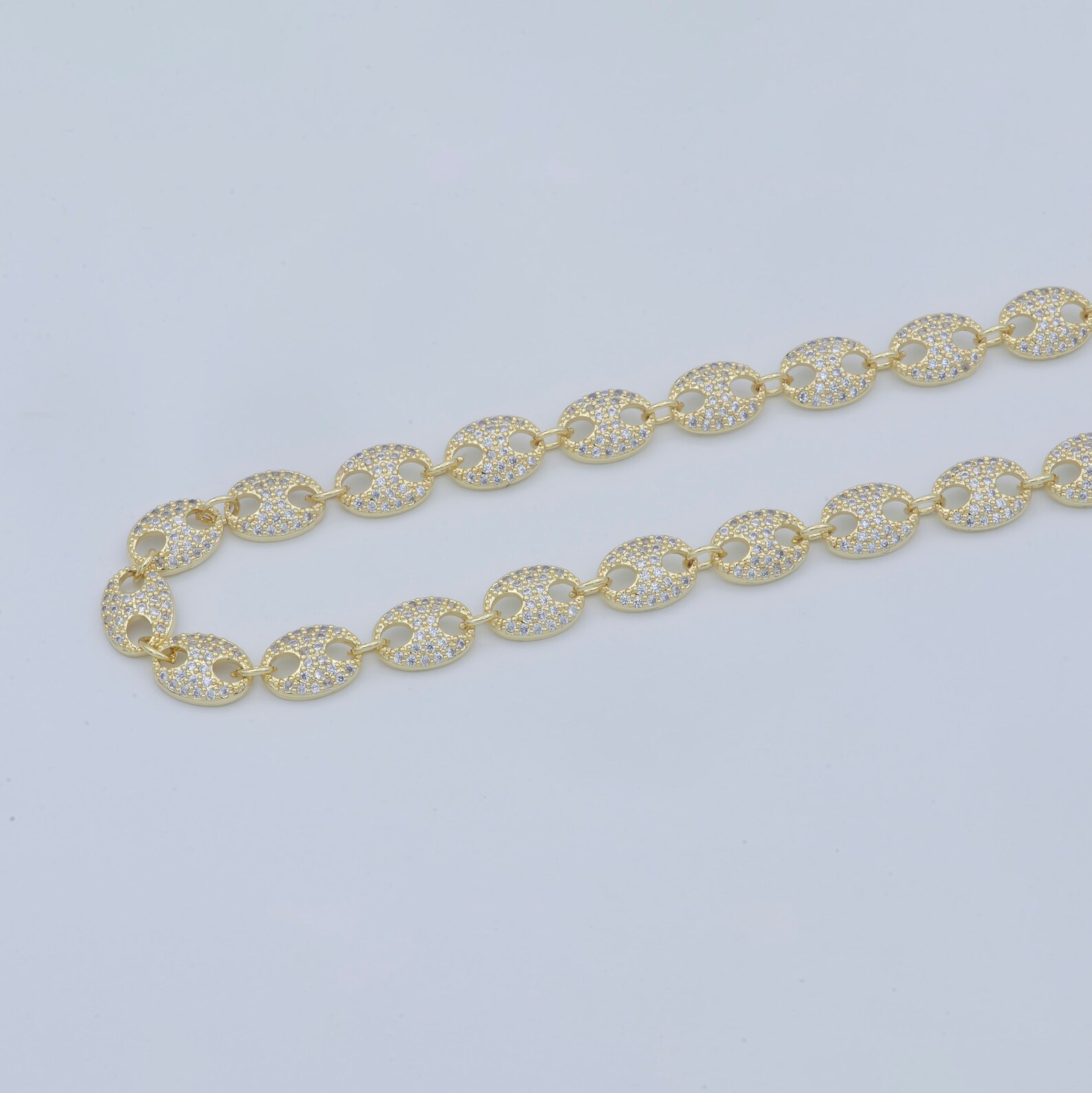 Cubic Cluster Anchor Chain 14K Gold by Yard Mariner Fancy | Etsy