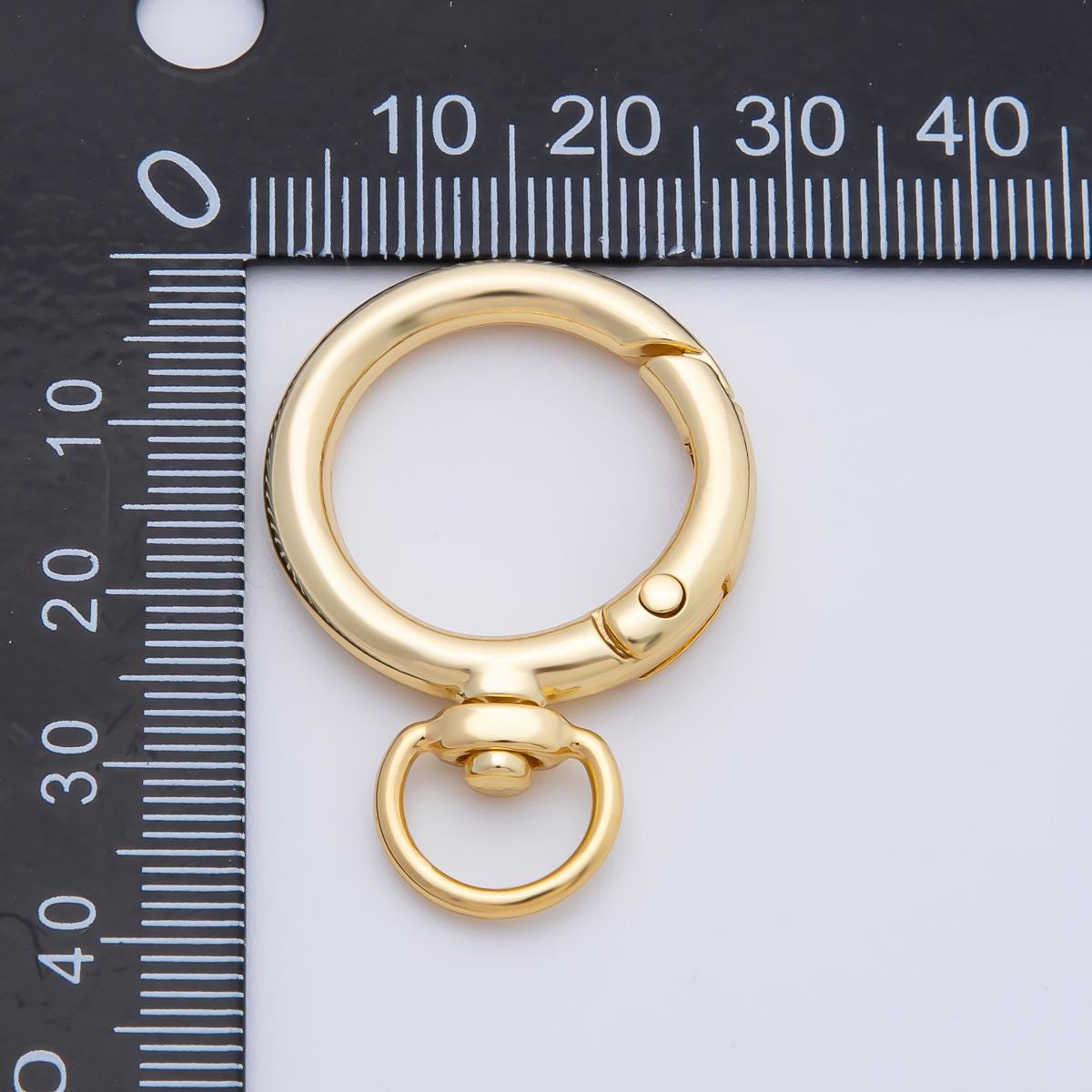 Stainless Steel 38mm Round Push Gate Clasp Open Loop Closure Finding ...