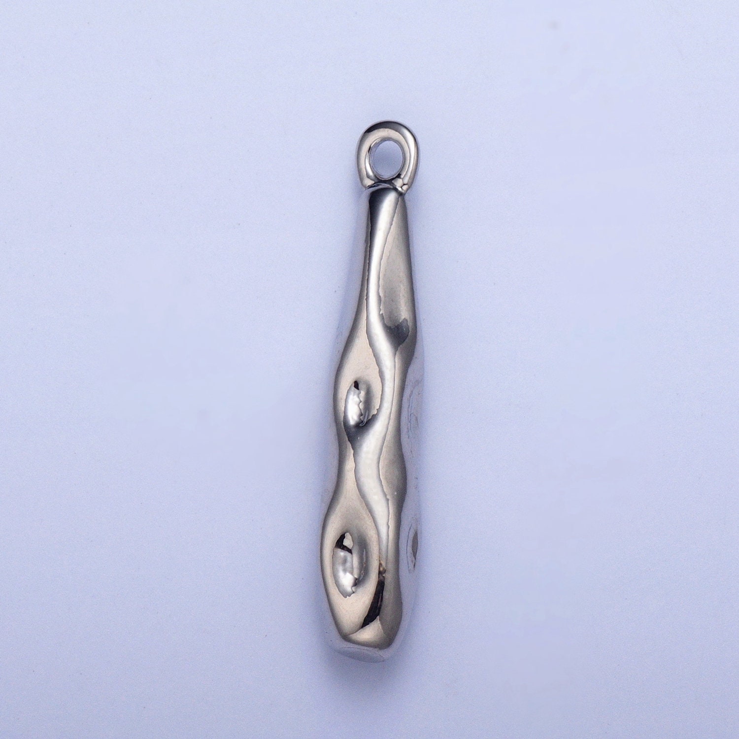 Long Abstract Dented Cave Man Sticks Pendant Gold Silver - Etsy
