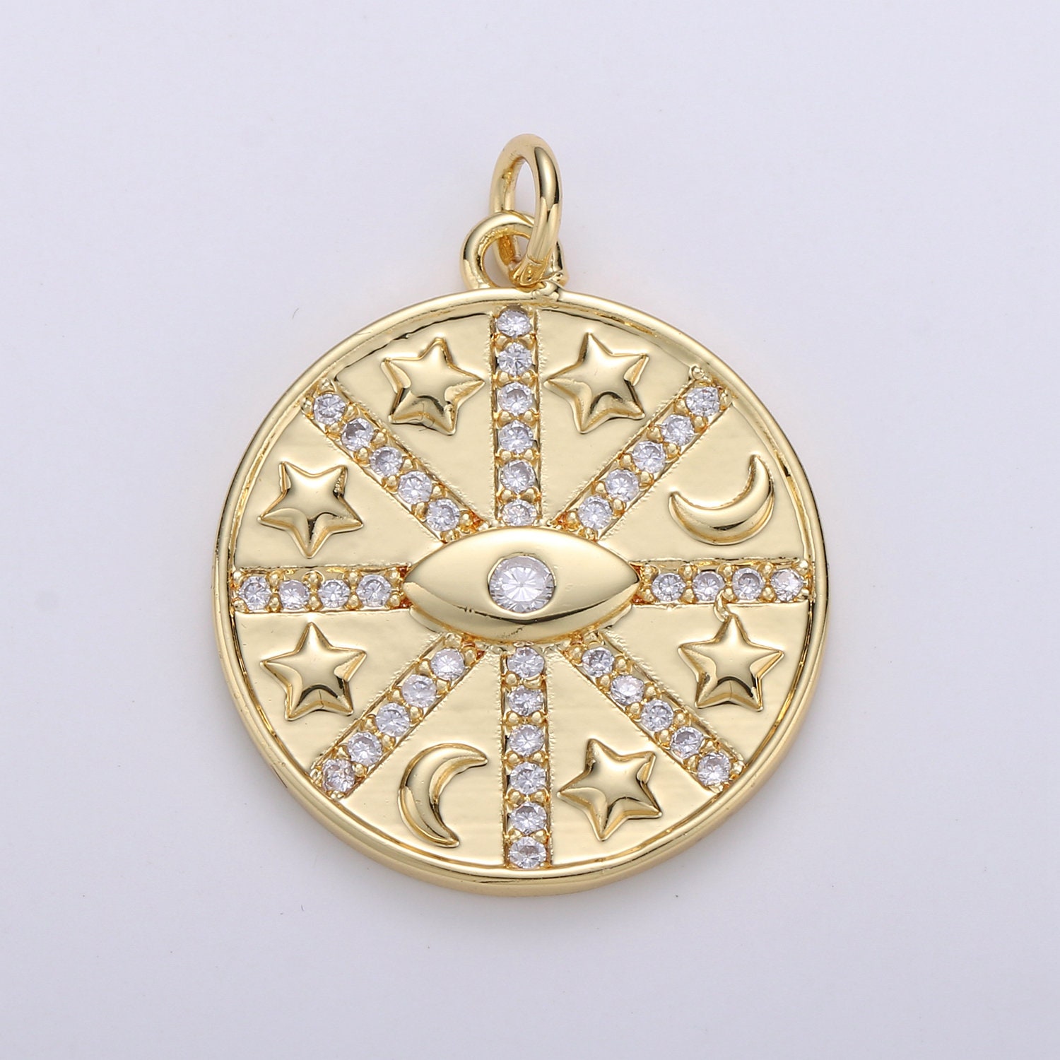 Medallion Lucky Charm 24K Gold Medallionmedallion Lucky - Etsy