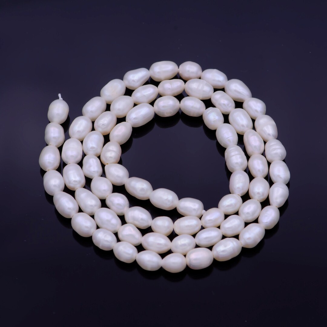 Aaa Natural Fresh Water Pearl Beads White 4.2mm Nugget Potato Shape ...