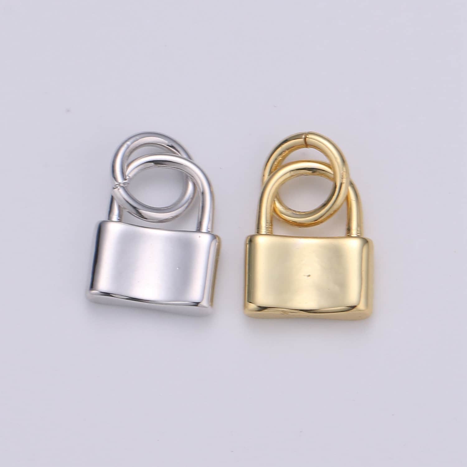 7X10mm Mini lock charm in 24k gold filled lock charm for | Etsy