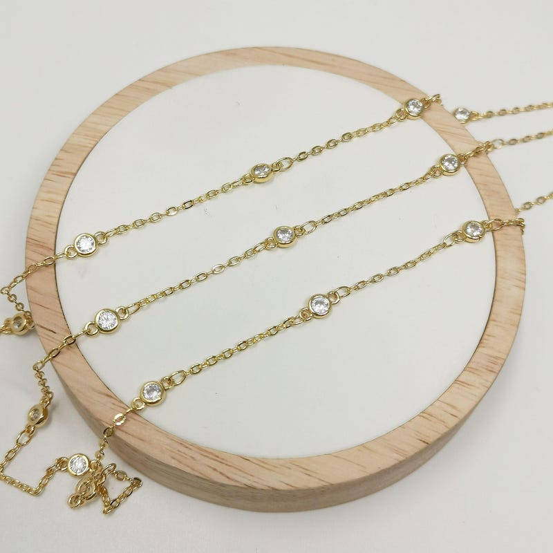 Micro Cz Chain - Etsy