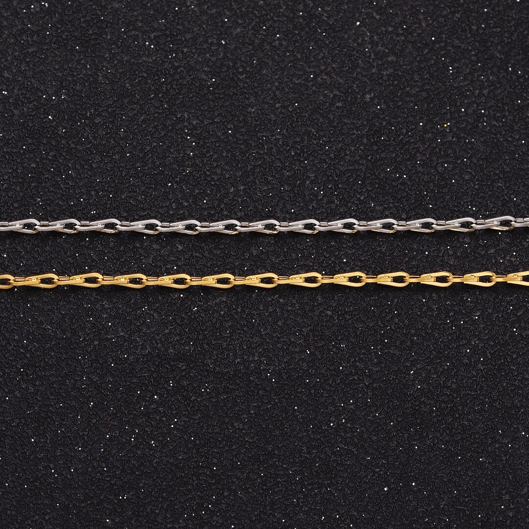 Dainty Gold Horse Shoe Chain 1.7mm Unfinished Chain by Yard Unique ...