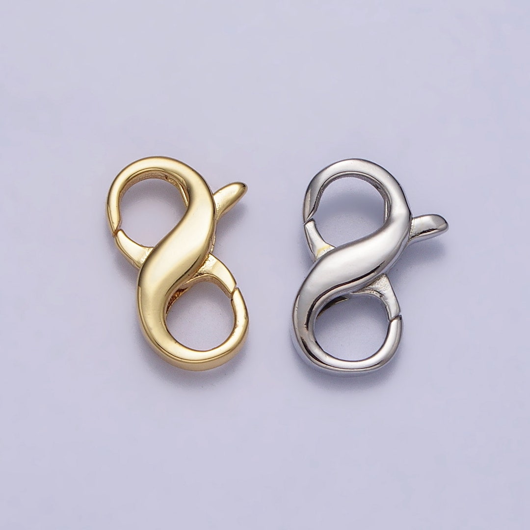 Small 24k Gold Filled 13mm Double Opening Infinity Silver Figure 8 ...