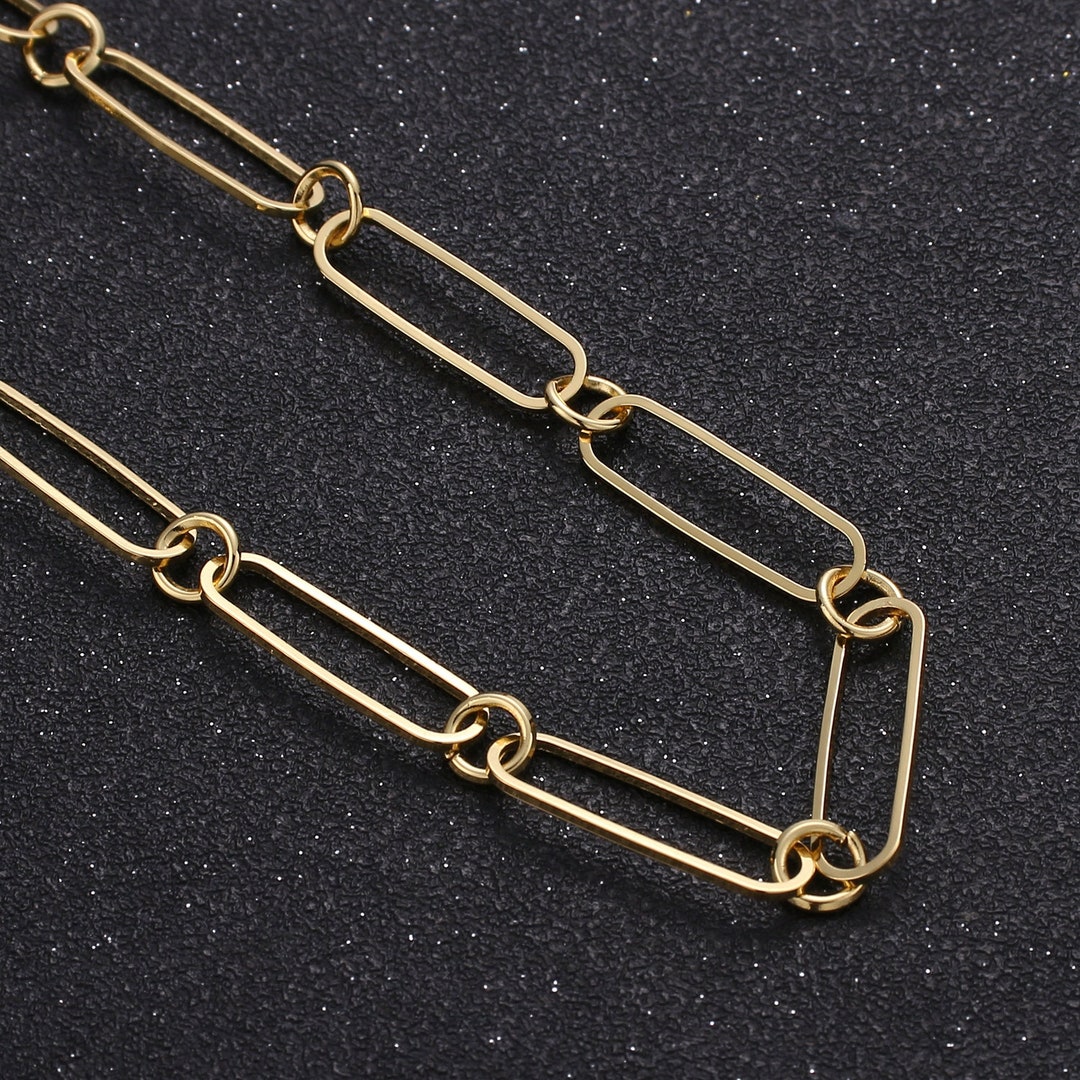 Paper Clip-shaped Chain, Large Cable Chain, Thin Slim Oval Link Chain ...
