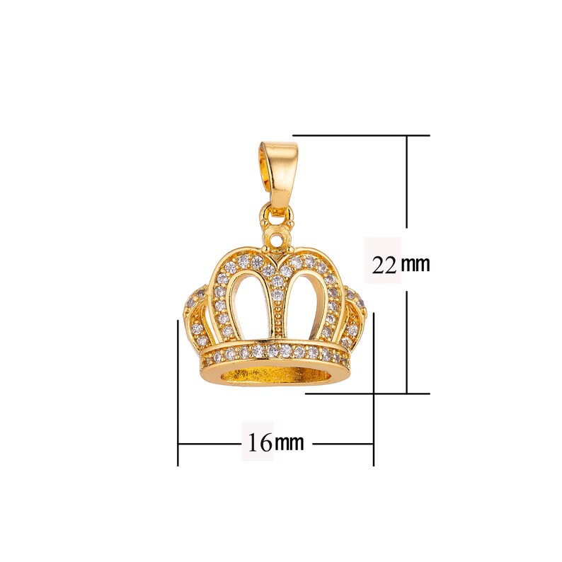 Dainty Crown 24K Gold Filled Lightweight Tiara Charm Pendant - Etsy