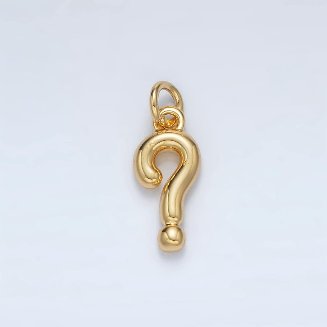 Dainty 14k Gold Filled Sign Charm Question Mark "?" Pendant | Ac168 - Etsy