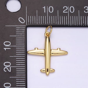 Airplane 14k Gold Filled Airplane Plane Body Jet Plane Charm Pilot ...