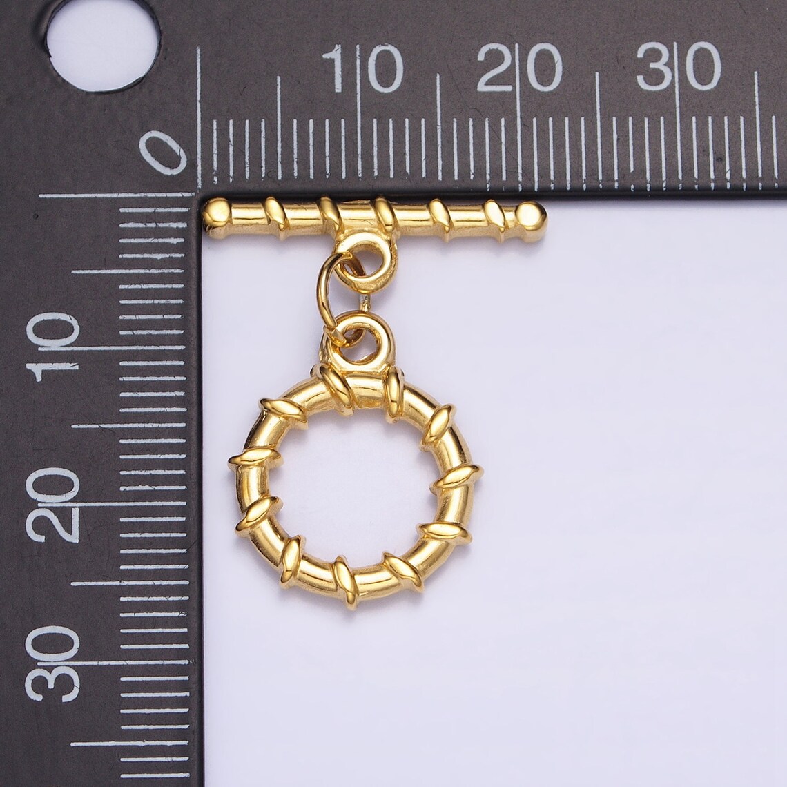 Round Toggle Clasp Connector, 18k Gold Filled OT Clasp End Clasp for ...