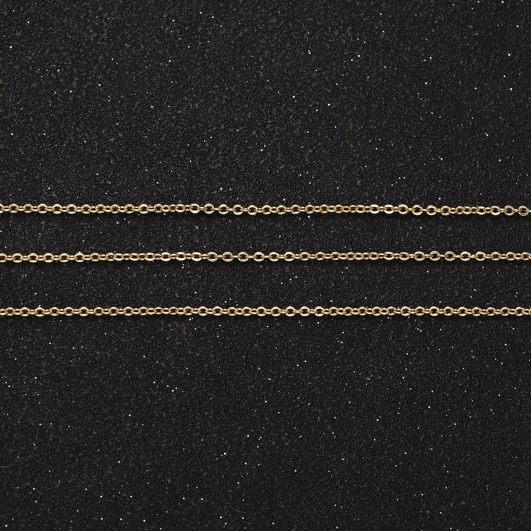 14K Gold Filled 1.2mm Dainty Cable Chain 18 Inch, 16 Inch, 20 Inch ...