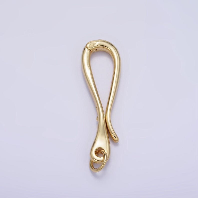 14k Gold Filled Hinged Push Clasp Charm Bail for Necklace Bail Enhancer ...