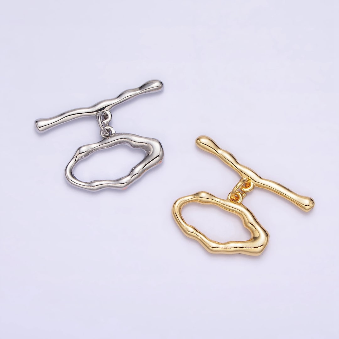 Abstract Geometric Toggle Clasps Jewelry Closure Supply in Silver, Gold ...