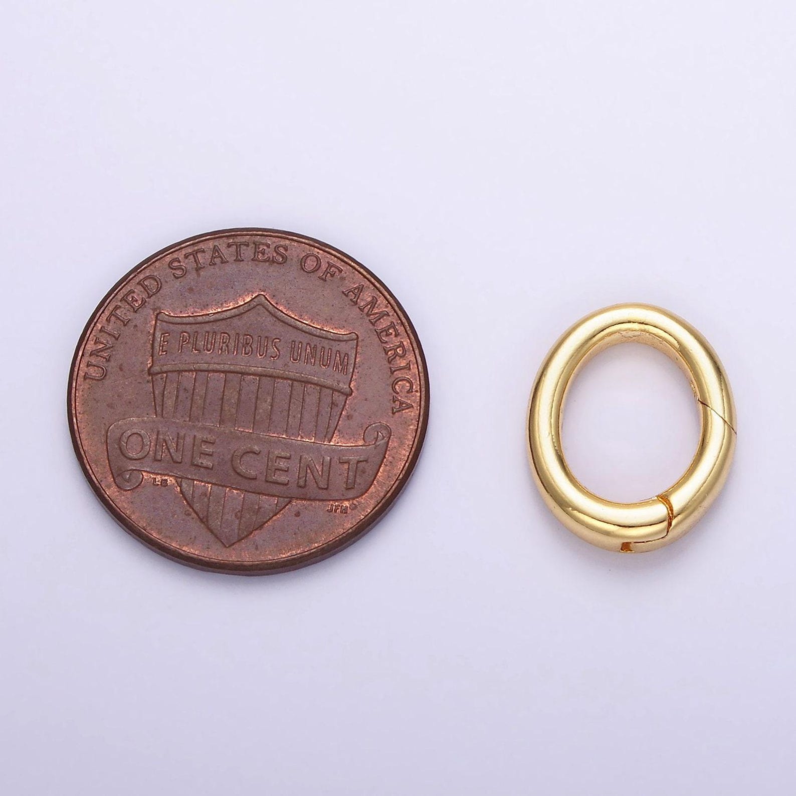 Mini Gold Filled Rings Spring Oval Spring Gate Ring Clasp for Jewelry ...