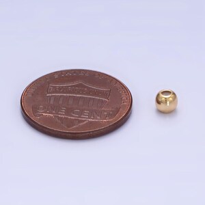 1x 24k Gold Filled Round Safety Rubber Stopper Bead Spacer Smart Beads ...