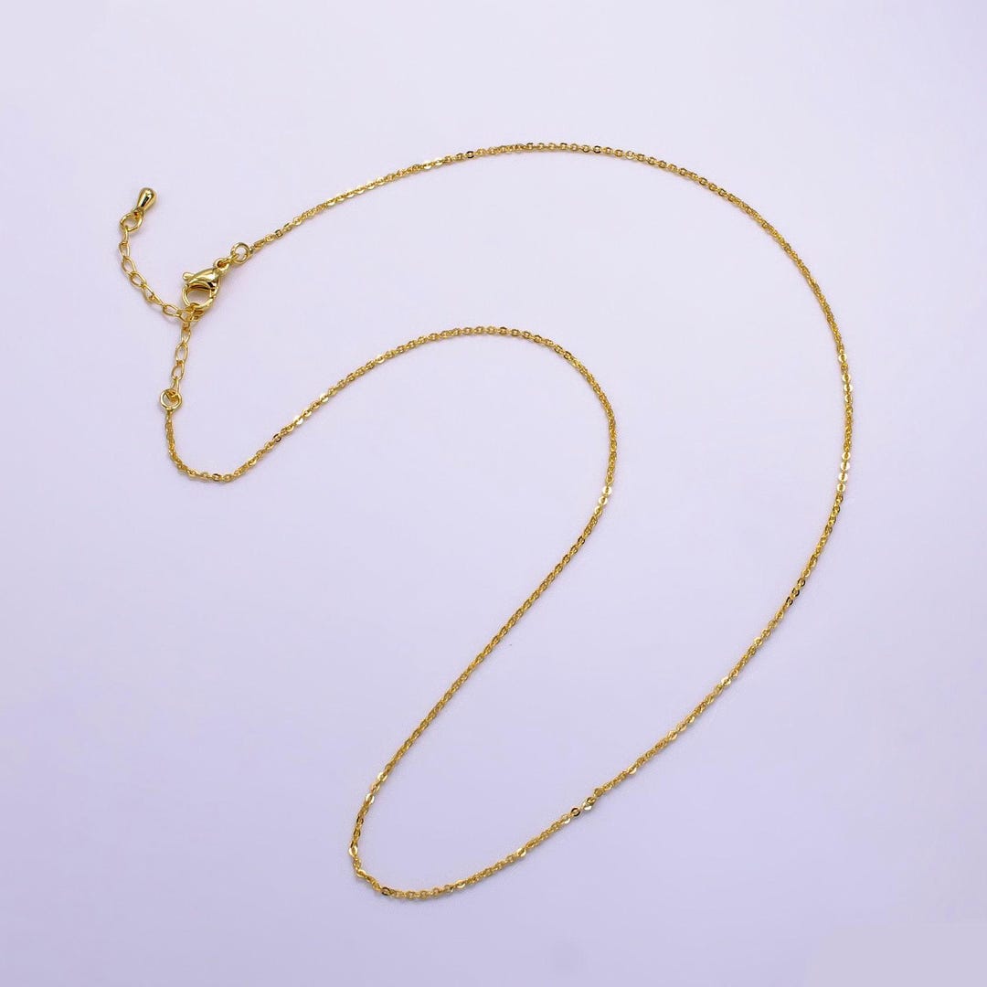 Dainty Cable Necklace Delicate Cable Link Layering Chain Necklace for ...