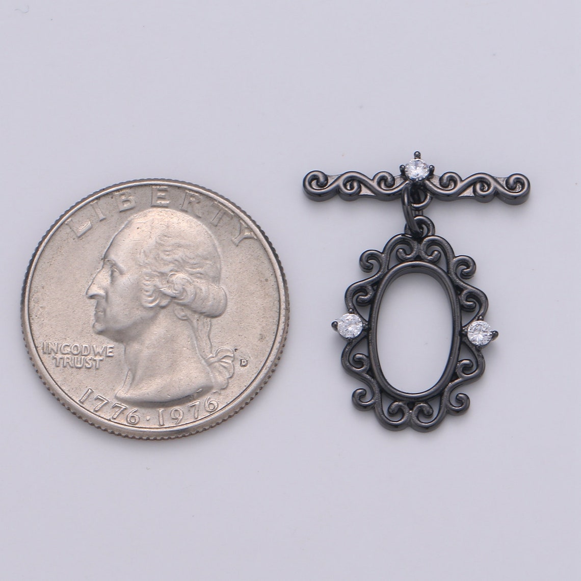 Victorian Style Gold Toggle Clasp Rose Gold Black Silver - Etsy