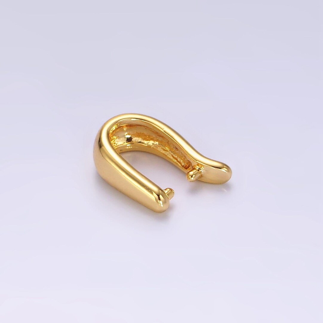 14k Gold Filled Curved Band Snap Bail Minimalist Jewelry Findings ...
