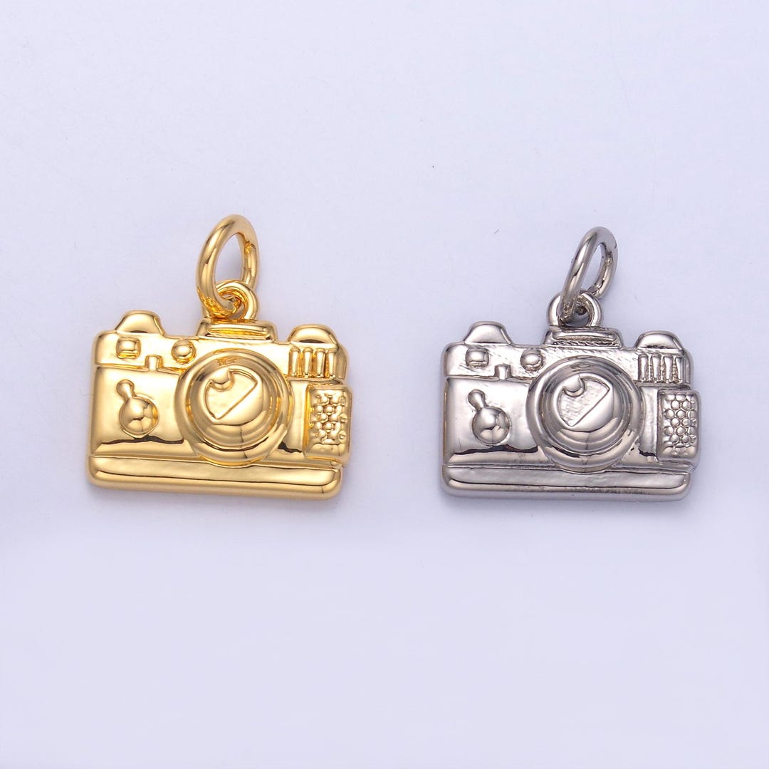 24k Gold Filled Mini Camera Charm Silver Photography Pendant | N013 - Etsy