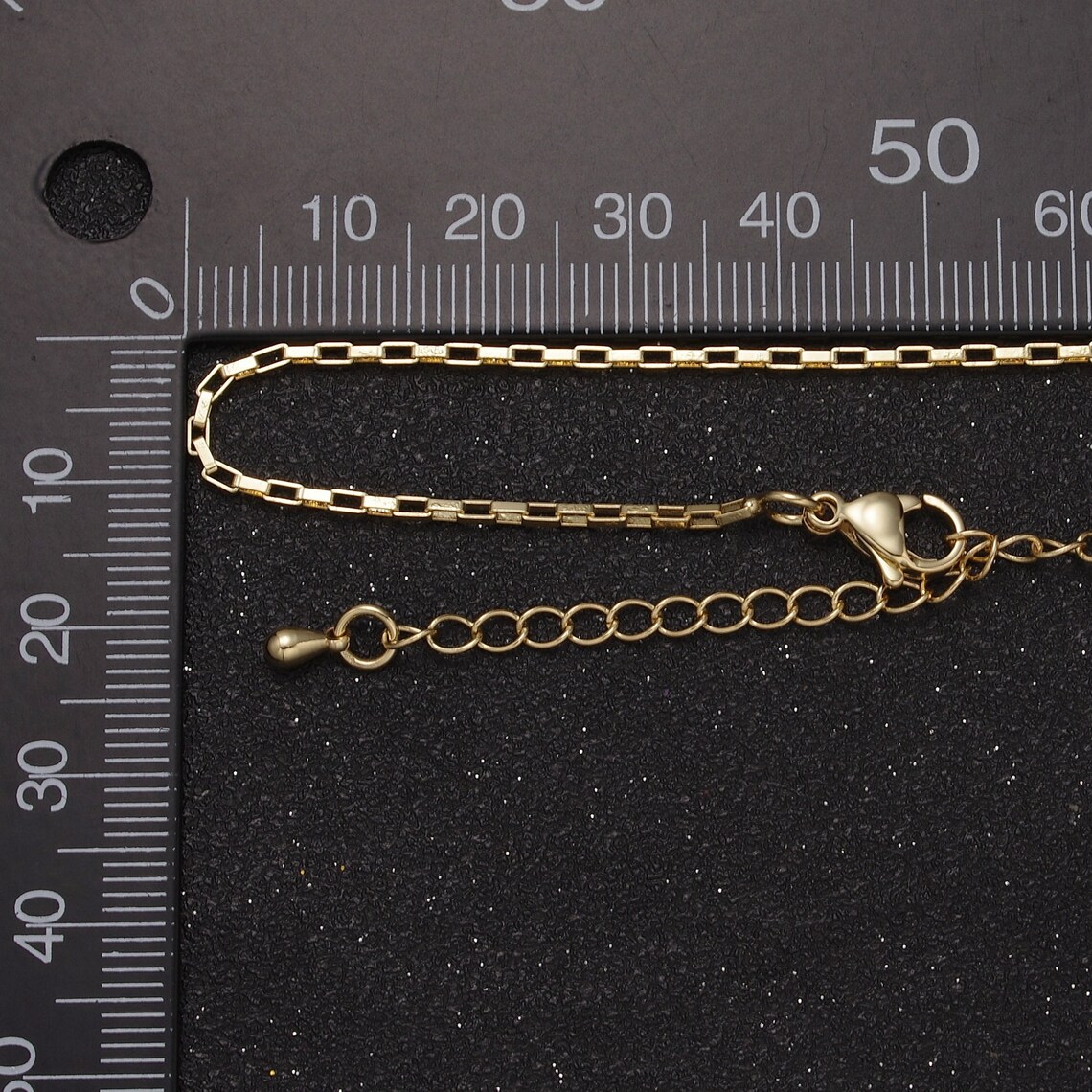 Dainty Gold Box Chain Necklace 18 Inch 2 Inch Extender - Etsy