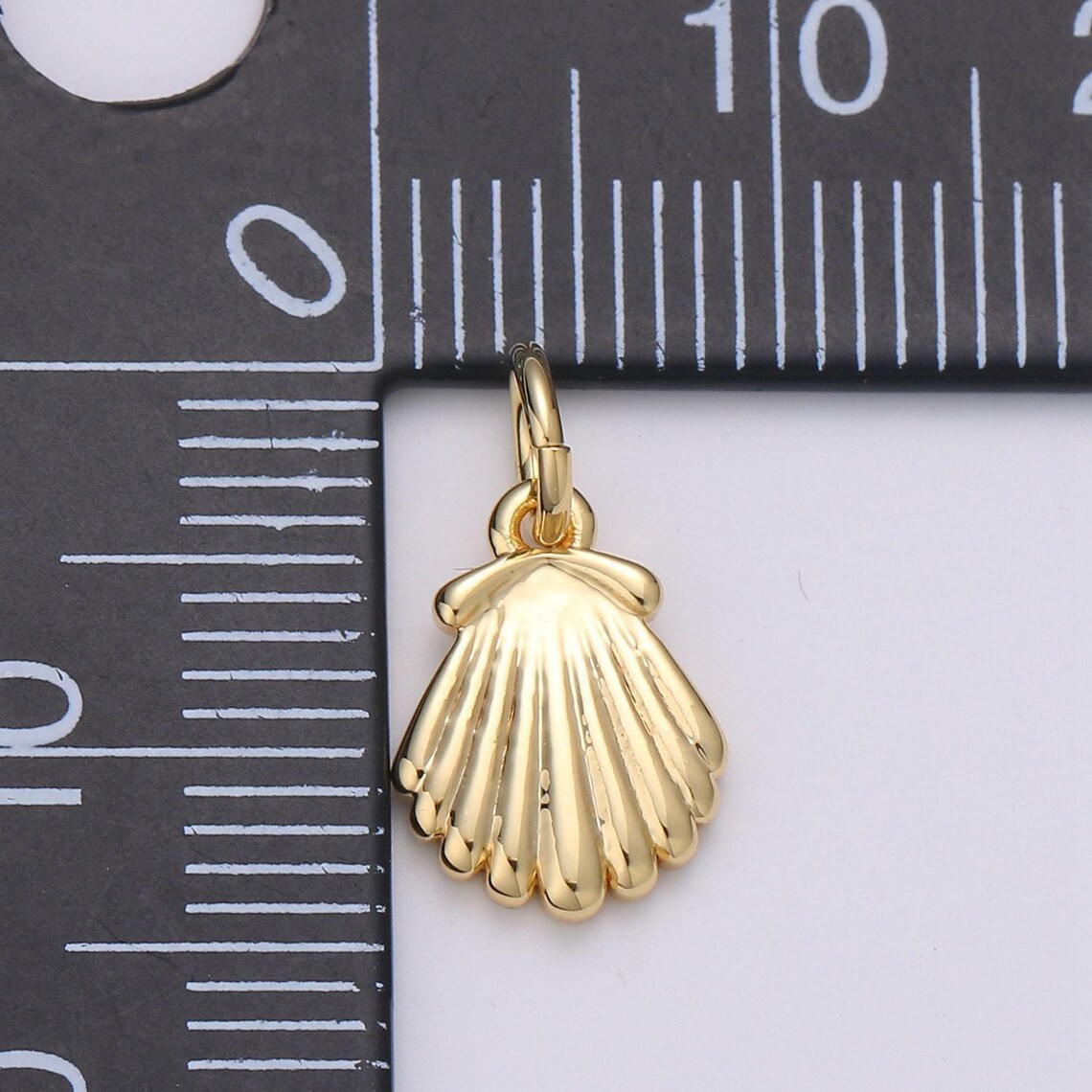 Tiny Shell Charm Gold Sea Shell Pendant for Bracelet Earring Necklace ...