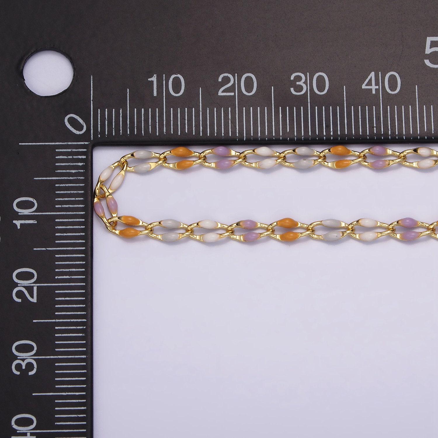 Dainty Enamel Chain Rainbow Seasonal Chain Permanent Jewelry Wholesale ...